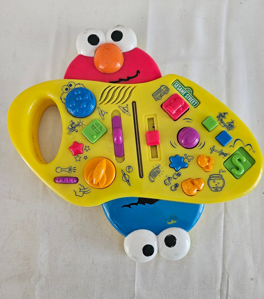 Baby Sesame Street Elmo Cookie Monster Giggle Sound Station Toy - Etsy