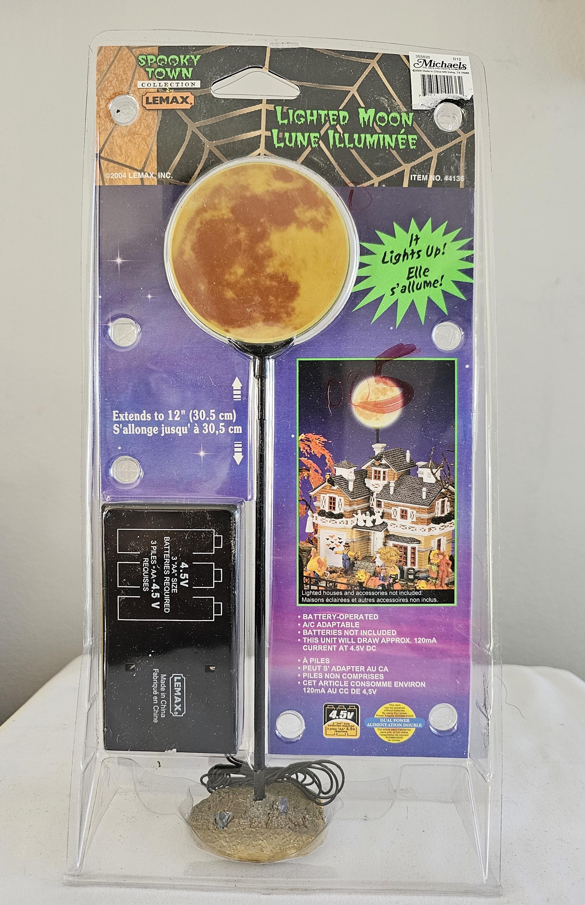 Lemax Carnival Rides Lemax Spooky Town Lighted Moon - Battery Operated ...