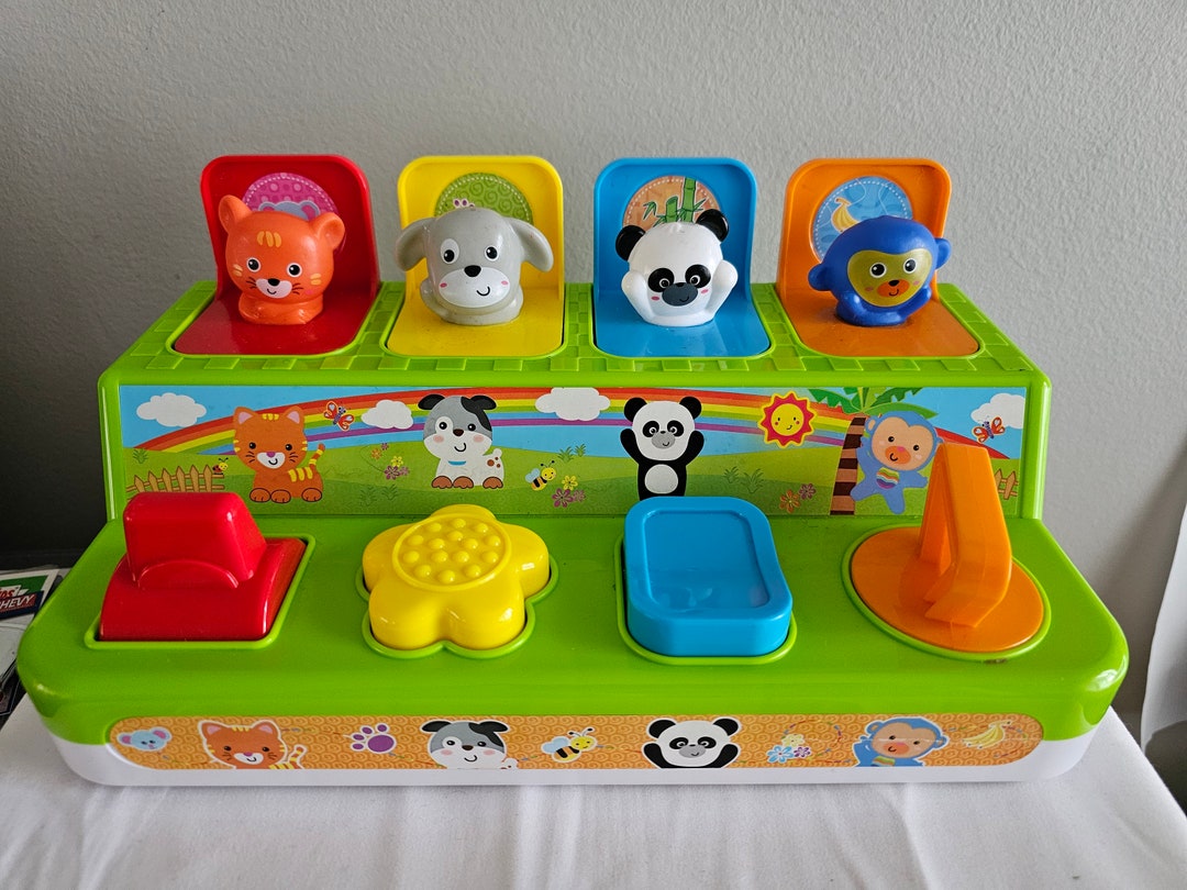Toddler Pop-up Toy - Cute Baby Animals - Etsy