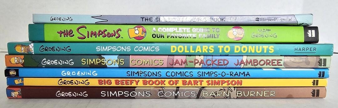 The Simpsons Lot of Seven (7) Graphic Novels and More Books! - Etsy