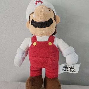 10" Plush Mario From Super Mario Nintendo - White and Red Outfit - Etsy