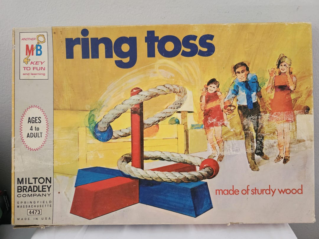 1969 Milton Bradley Ring Toss Game - Solid Wood - Etsy