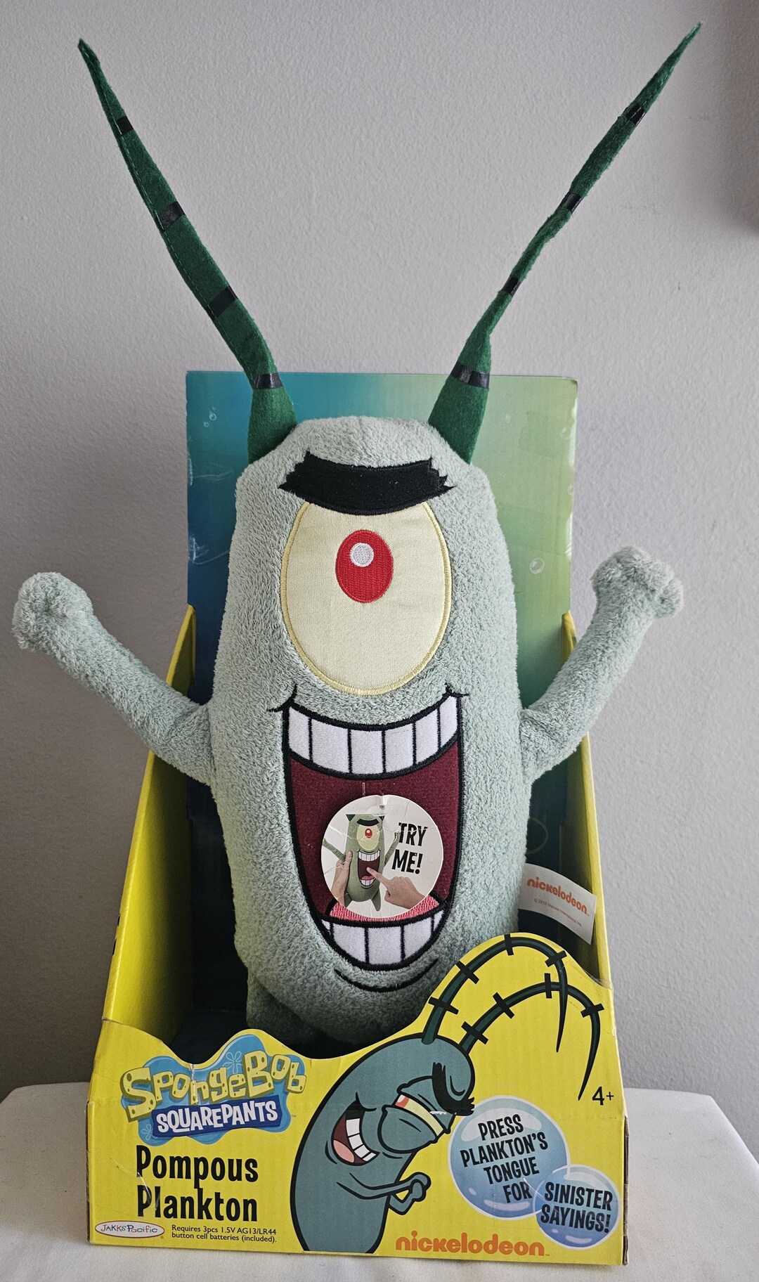 11 Pompous Plankton Talking Plush NIB Spongebob - Etsy