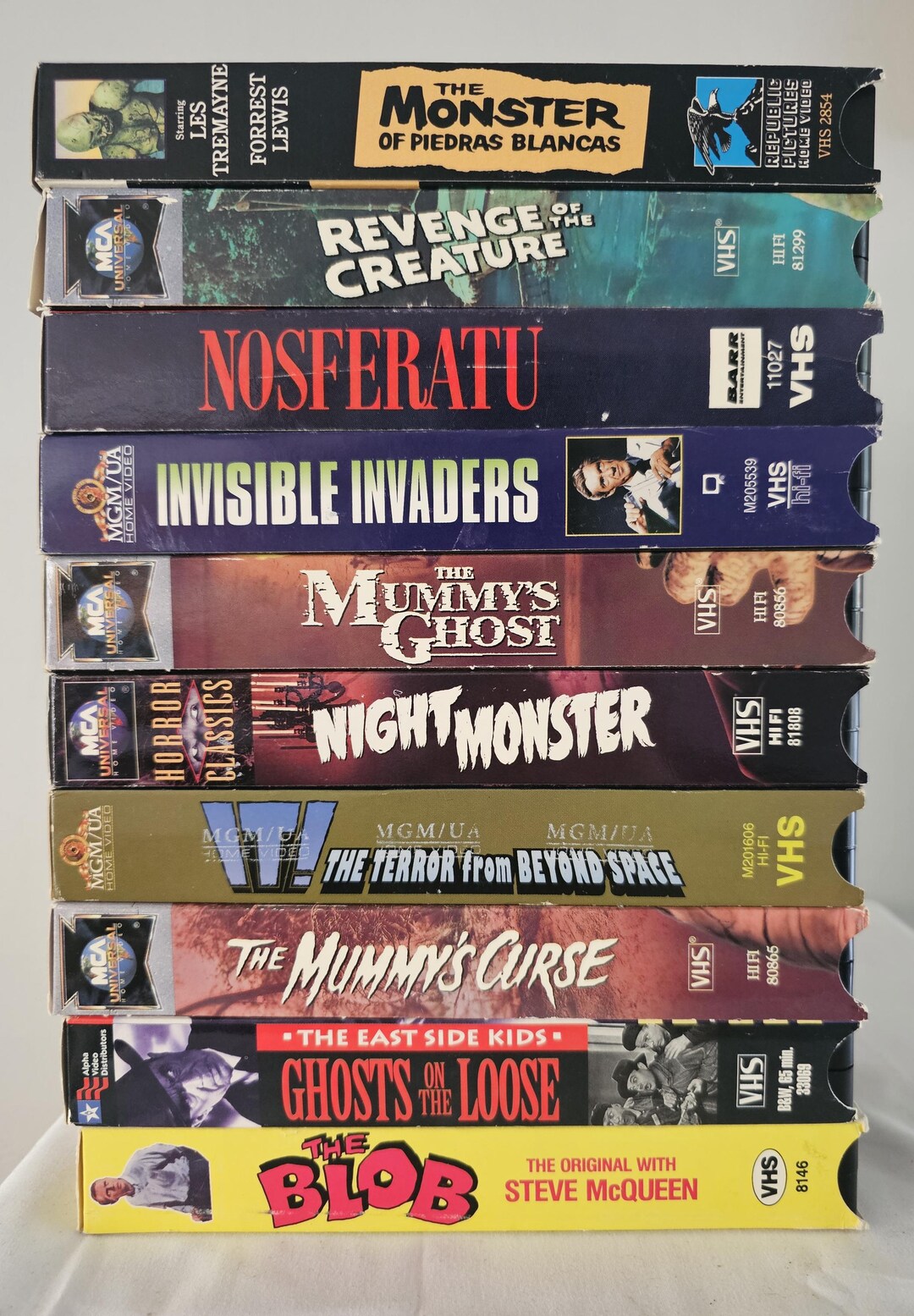 Lot of Ten (10) VHS Classic Horror/sci-fi Movies - Etsy