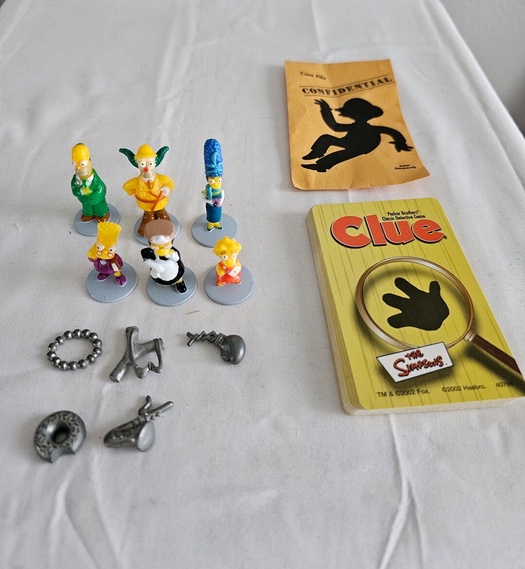 Clue Simpsons Edition Board Game Replacement Envelope, Pawns and Pewter ...