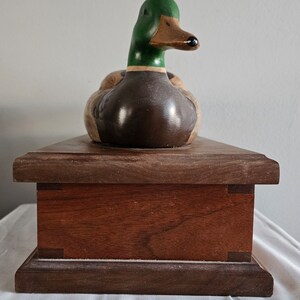Large Wooden Mallard Box Storage Trinkets - Etsy