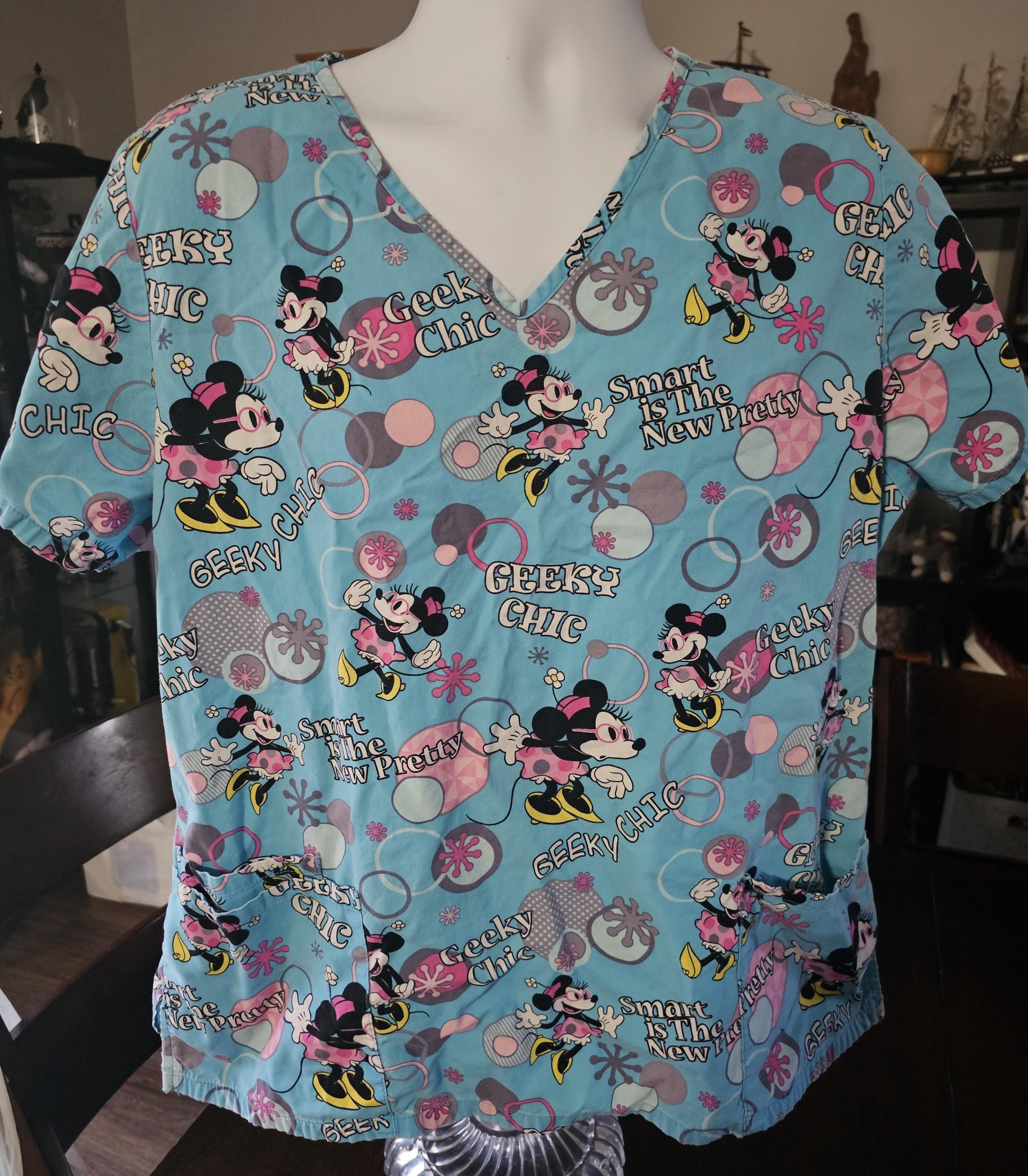 XL Adult Scrubs - Disney Minnie Mouse Geeky Chic - Etsy