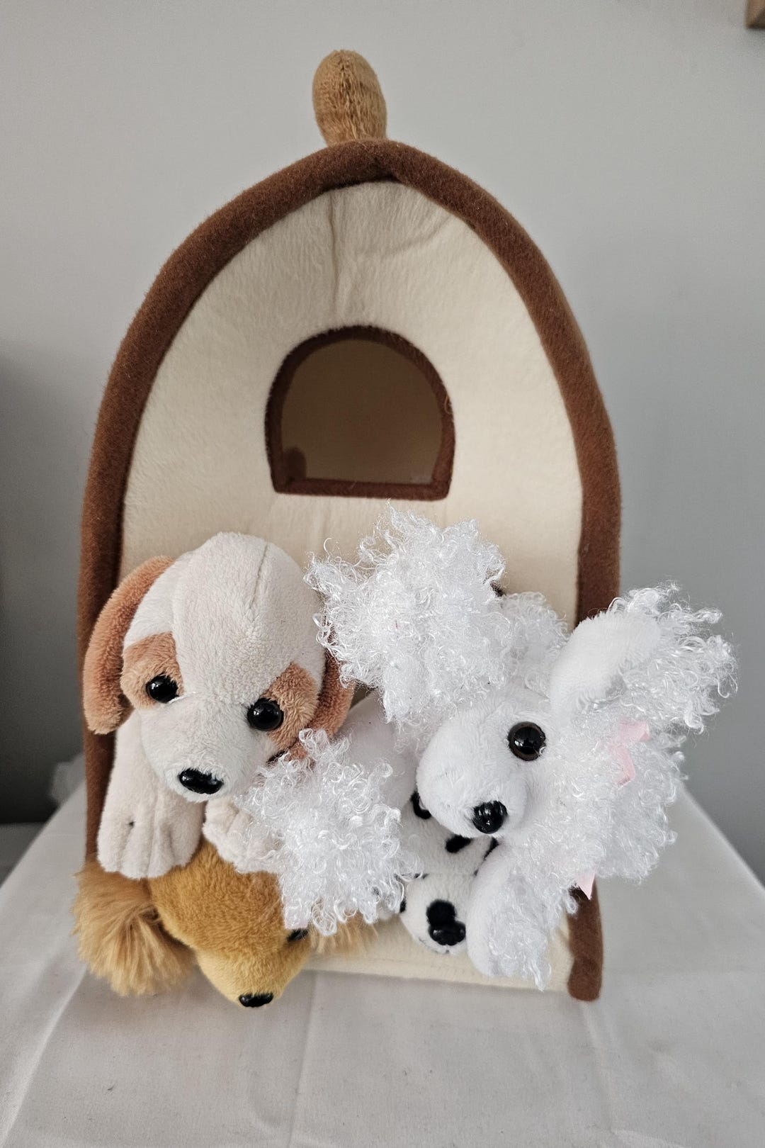 12" Plush Dog House - With 4 Plush Puppies - Etsy