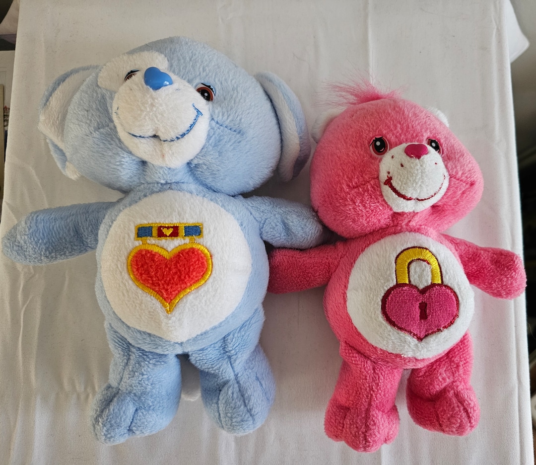Lot of Two 2 Plush Care Bears Secret and Loyal Heart - Etsy