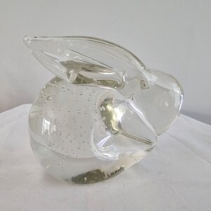 Vintage Clear Glass Bunny Rabbit With Controlled Bubbles - Etsy