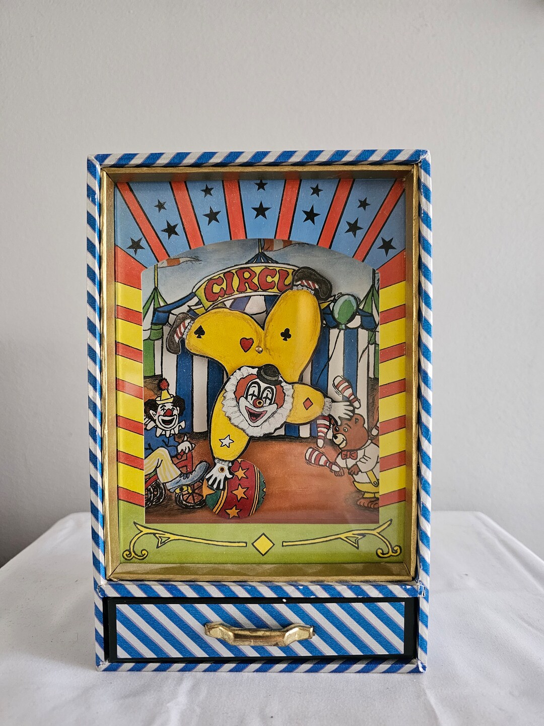 Vintage Wind-up Dancing Clown Music Trinket Jewelry Box - Etsy