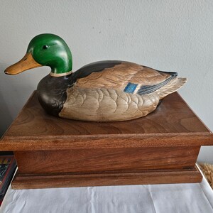Large Wooden Mallard Box Storage Trinkets - Etsy
