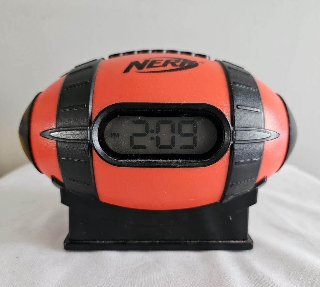 Nerf Football Touchdown Alarm Clock for Kids W/ Snooze Red & Black - Etsy