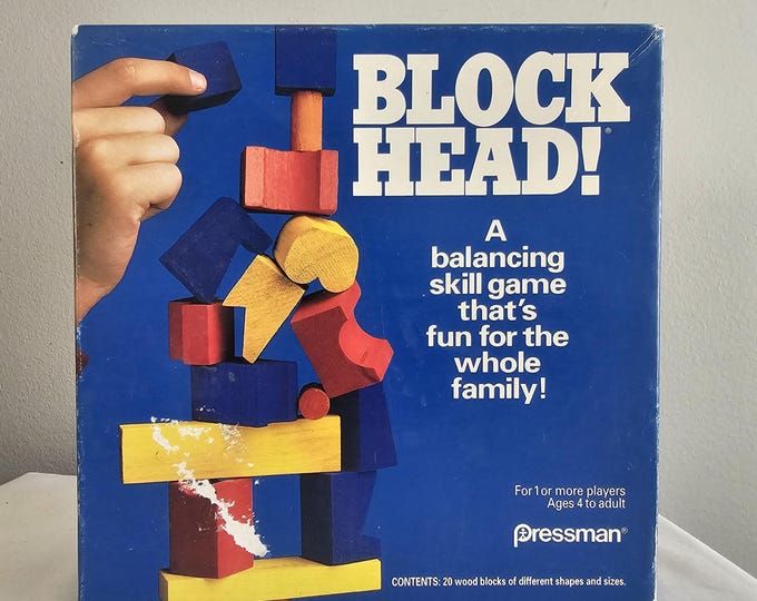 1992 Blockhead! Game - Block Stacking Fun - Etsy
