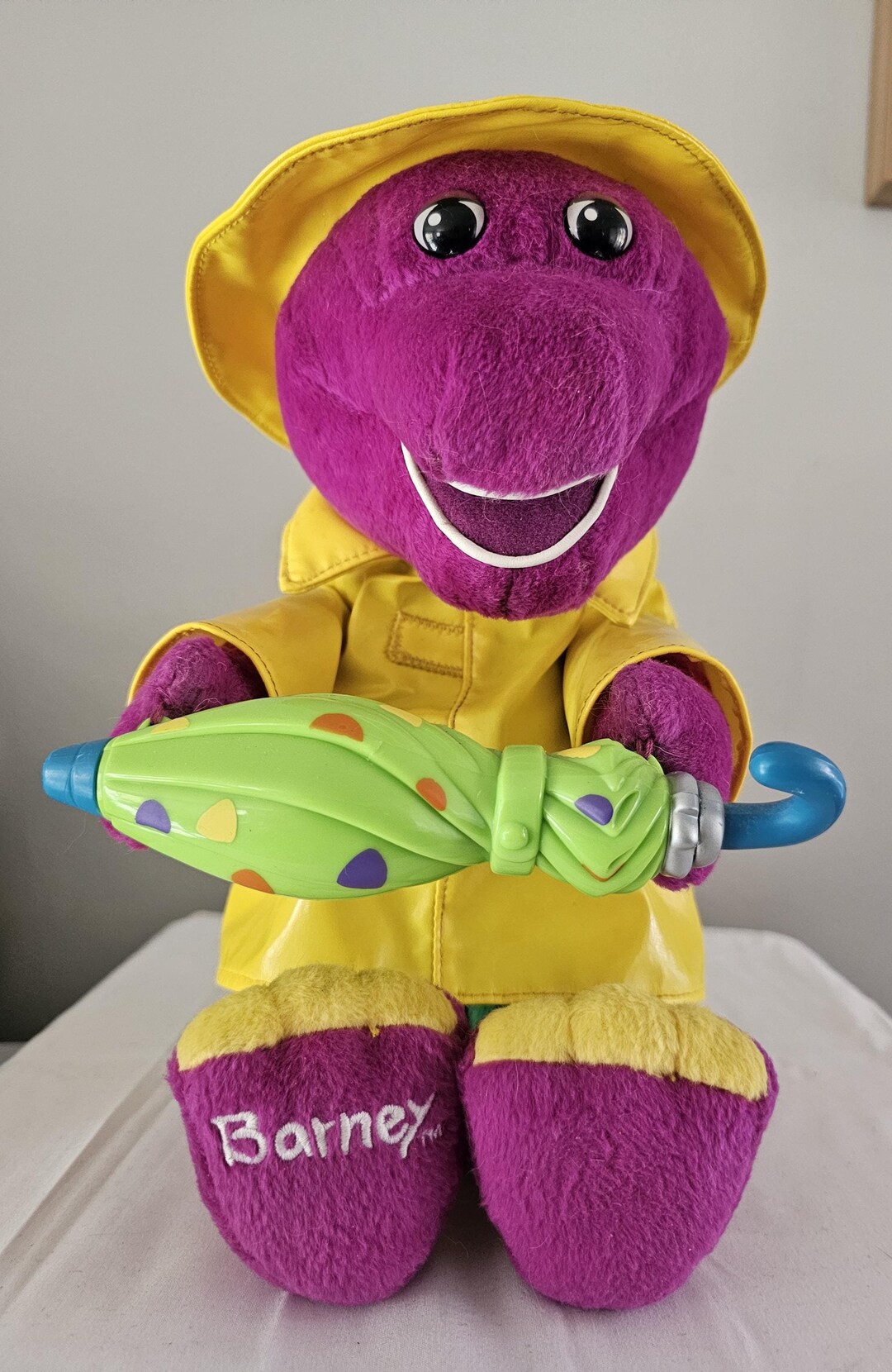 2002 Singing in the Rain Barney Animated Plush Toy - Etsy