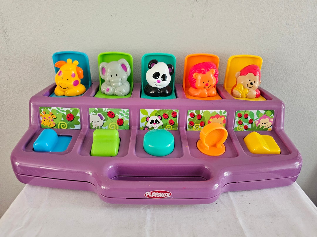 1995 Playskool Busy Poppin Pals Pop up Toy Jungle Animals - Etsy