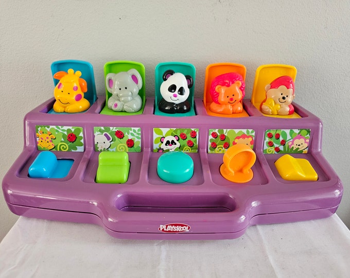 1995 Playskool Busy Poppin Pals Pop up Toy Jungle Animals - Etsy