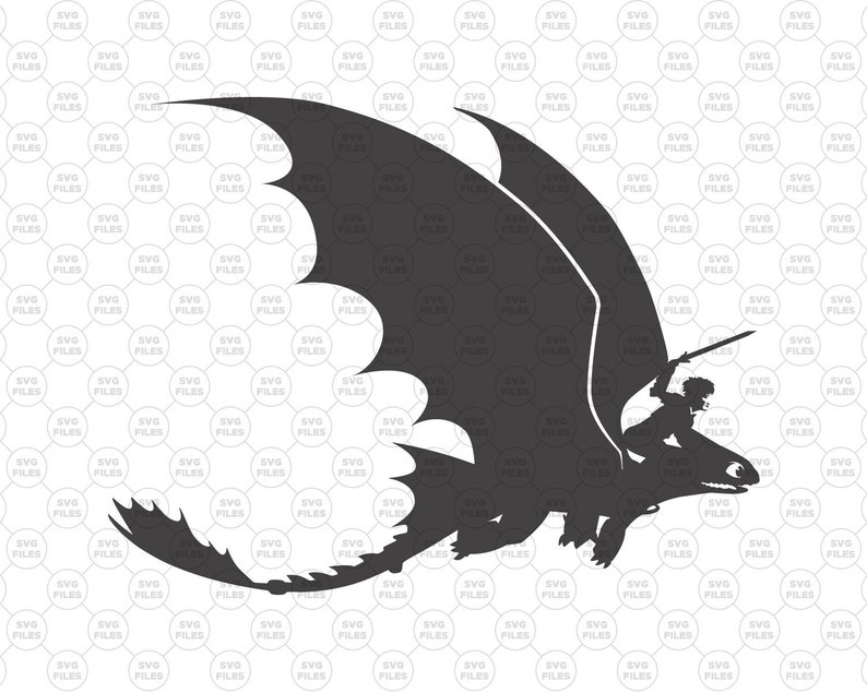 Hiccup Svg Dragon Toothless vector Clipart Cameo Silhouette | Etsy