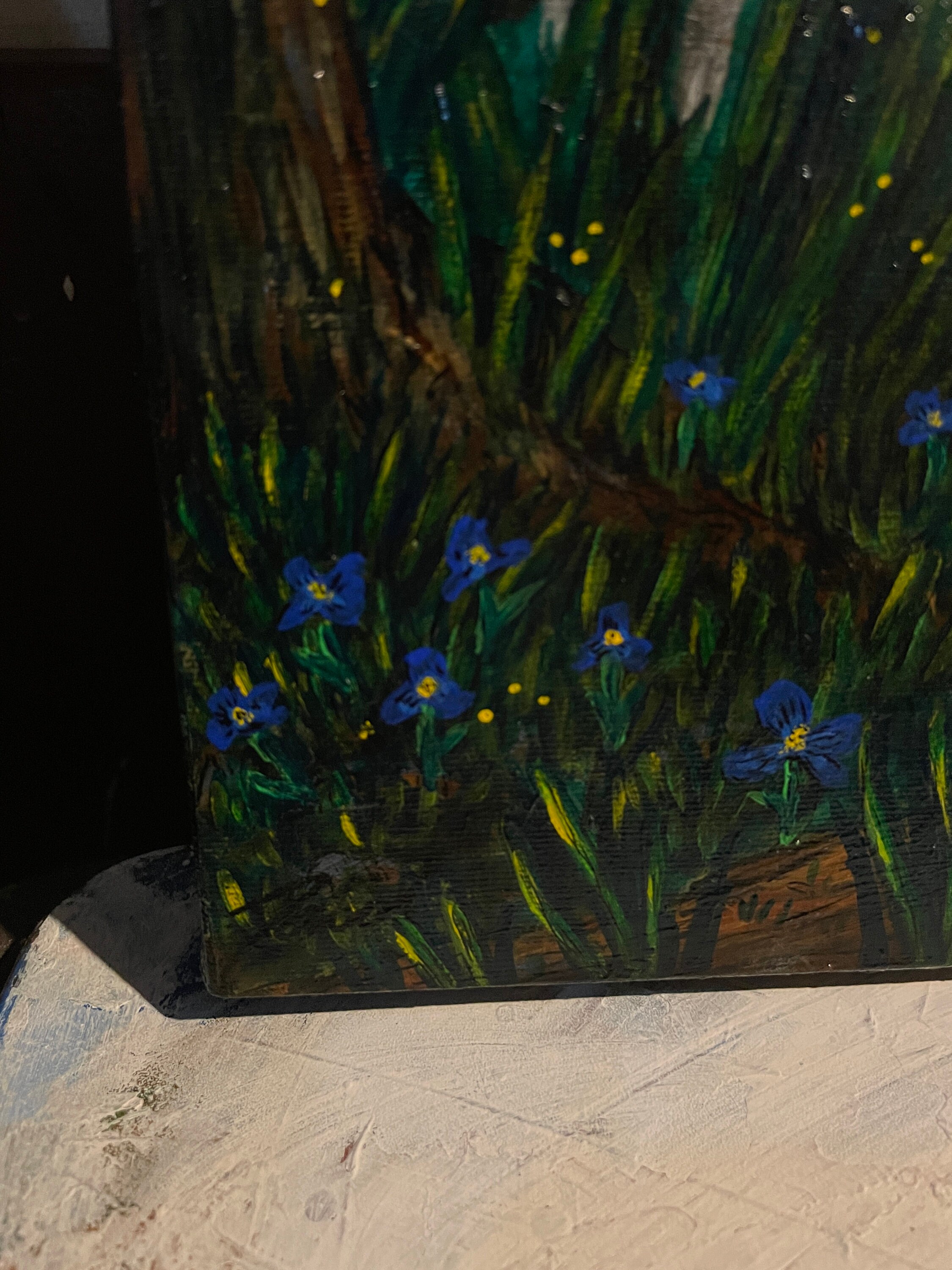 Original Painting on Canvas / Canvas 10"x12" Entitled "gnomes in the ...