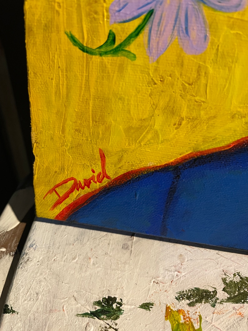 Original Painting on Canvas / Canvas 12x16 Entitled the Blue Demon by ...