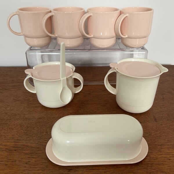 Tupperware Sugar and Creamer - Etsy