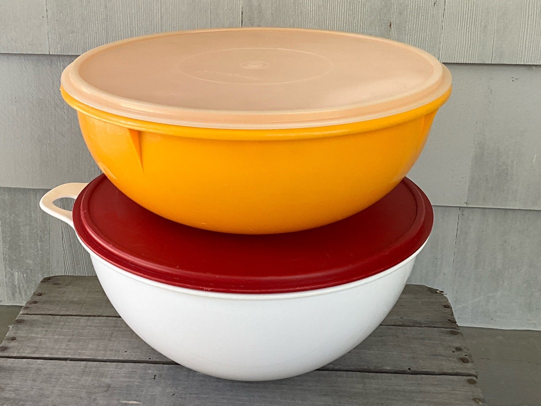Tupperware Vintage Harvest Yellow Fix N Mix 26 Cup Bowl With Seal or 32 ...