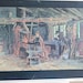 Vintage Signed 'the Forge' Print by Gordon Rushmer, Framed Blacksmith ...