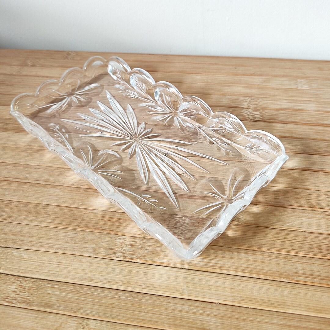 80's Vintage German Cut Glass Hostess Serving Dish - Studio Nova ...
