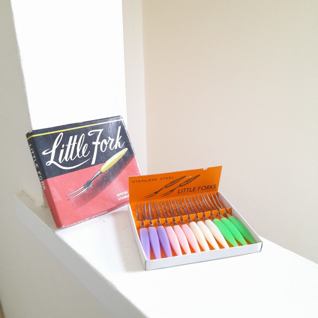 50's Vintage Boxed Set of Little Forks Cocktail Forks for Olives ...