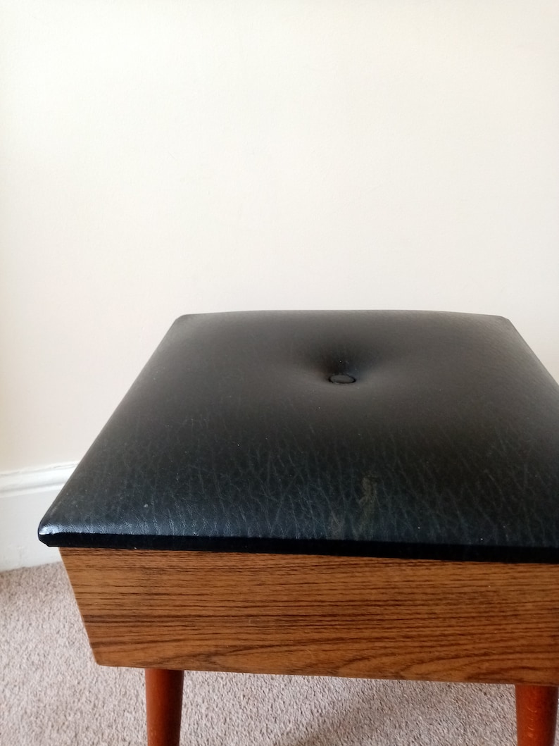 50's Stunning Sherborne Sewing Box Stool & Footstool | Etsy