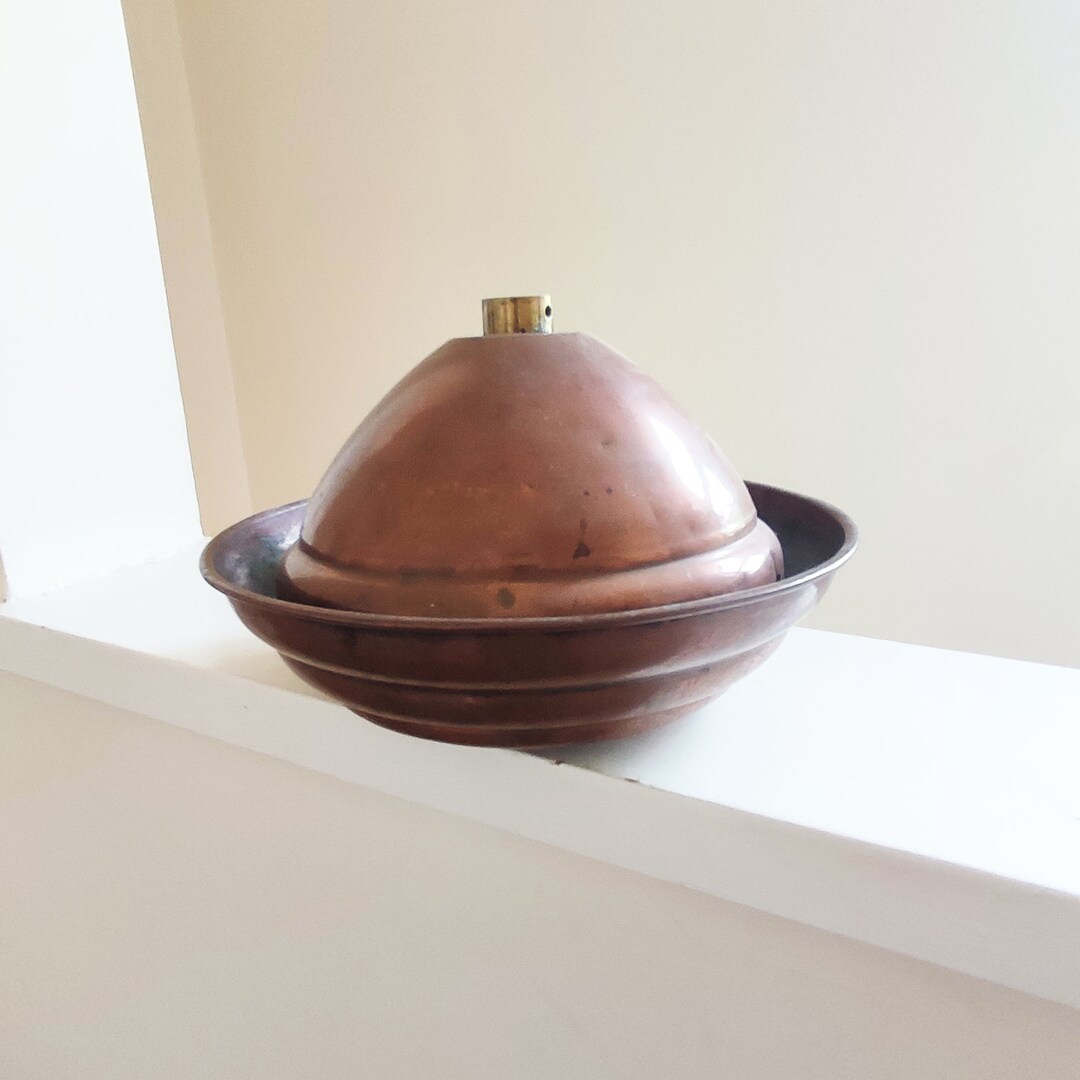 30's Wafax Vintage Copper Washing Dolly & Holder - Rustic Posser Ponch ...