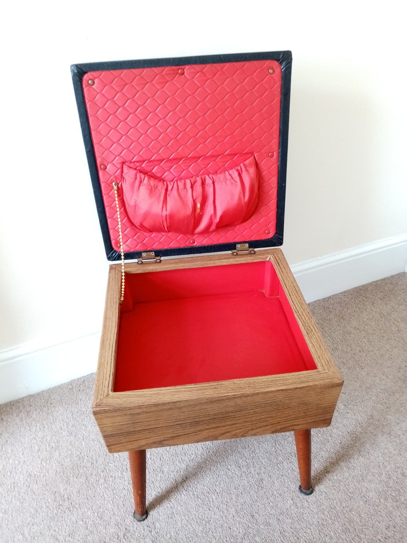 50's Stunning Sherborne Sewing Box Stool & Footstool | Etsy