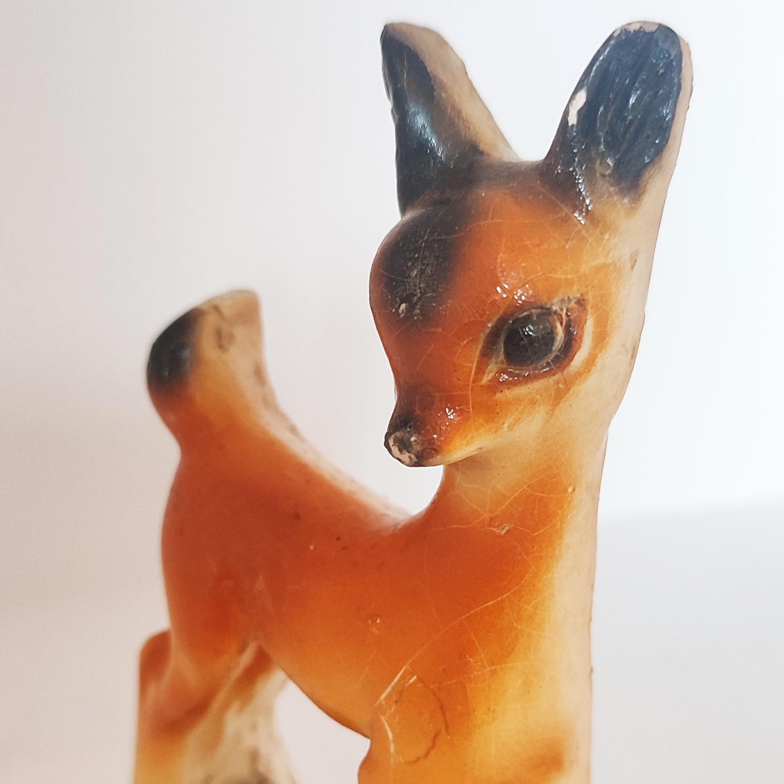 Vintage 50s Bambi Ornament: Kitsch Deer Figurine, Christmas Shelf Decor ...