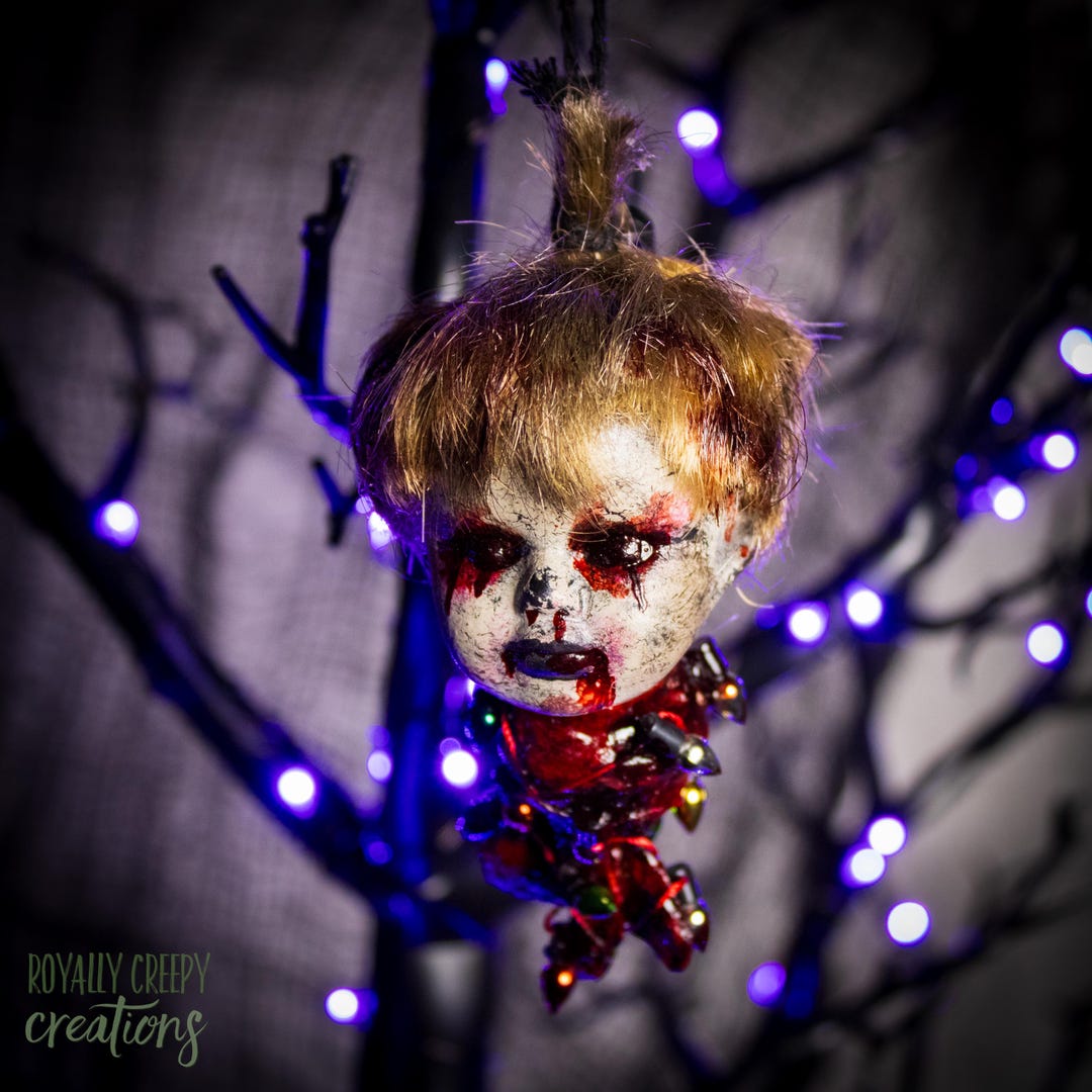 Creep Head Ornament #234- Creepy Doll, Haunted Dolls, Creepy Cute ...