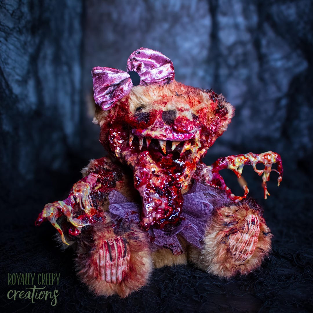 Cutie- Creepy Plush Bear, Creepy Oddities, Horror Dolls, Macabre Gift ...