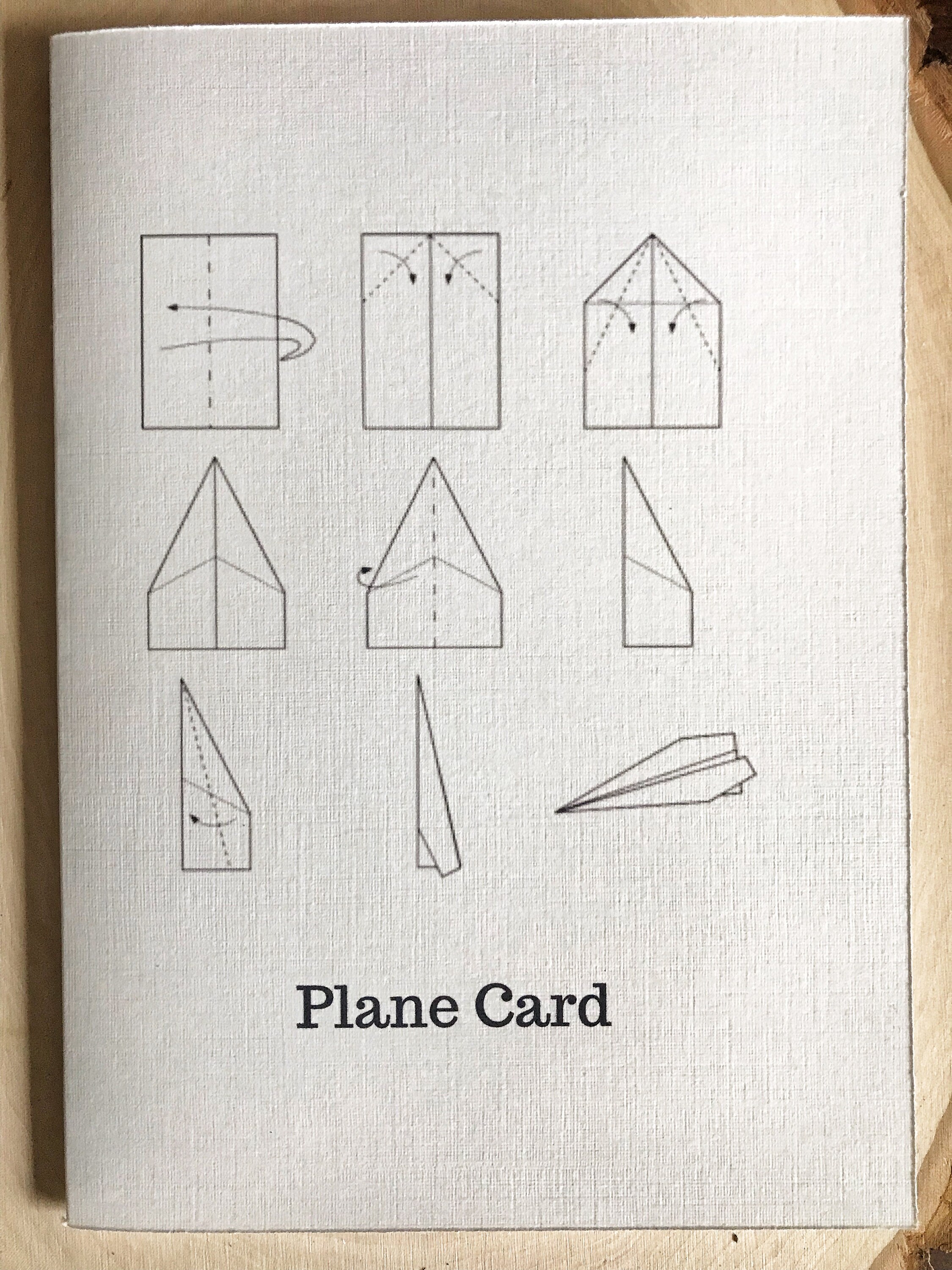 Plane Card, blank greeting card, white linen, 5x7 - Etsy.de