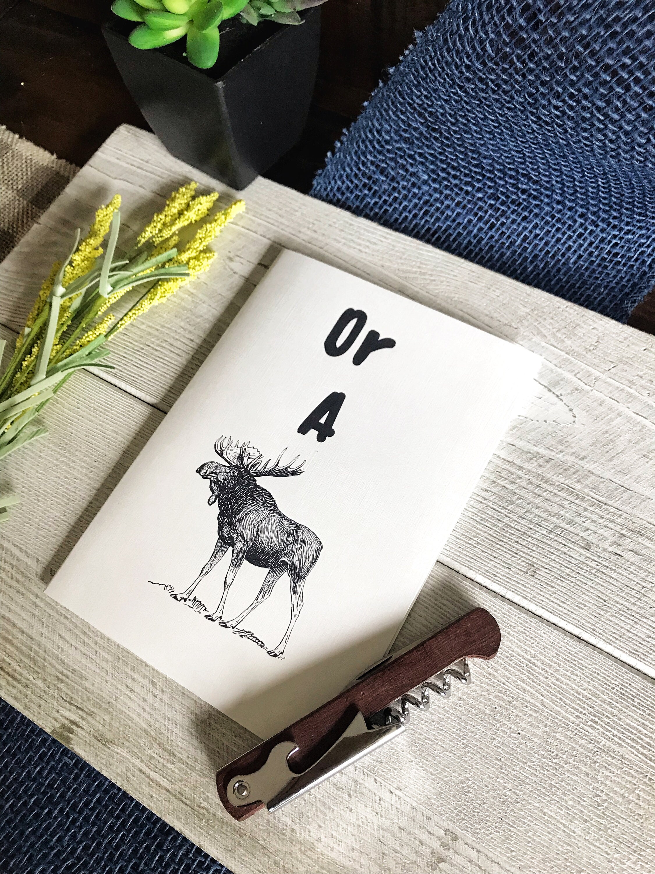 Or A Moose, Latin Mass Greeting Card, White Linen, 5x7 - Etsy