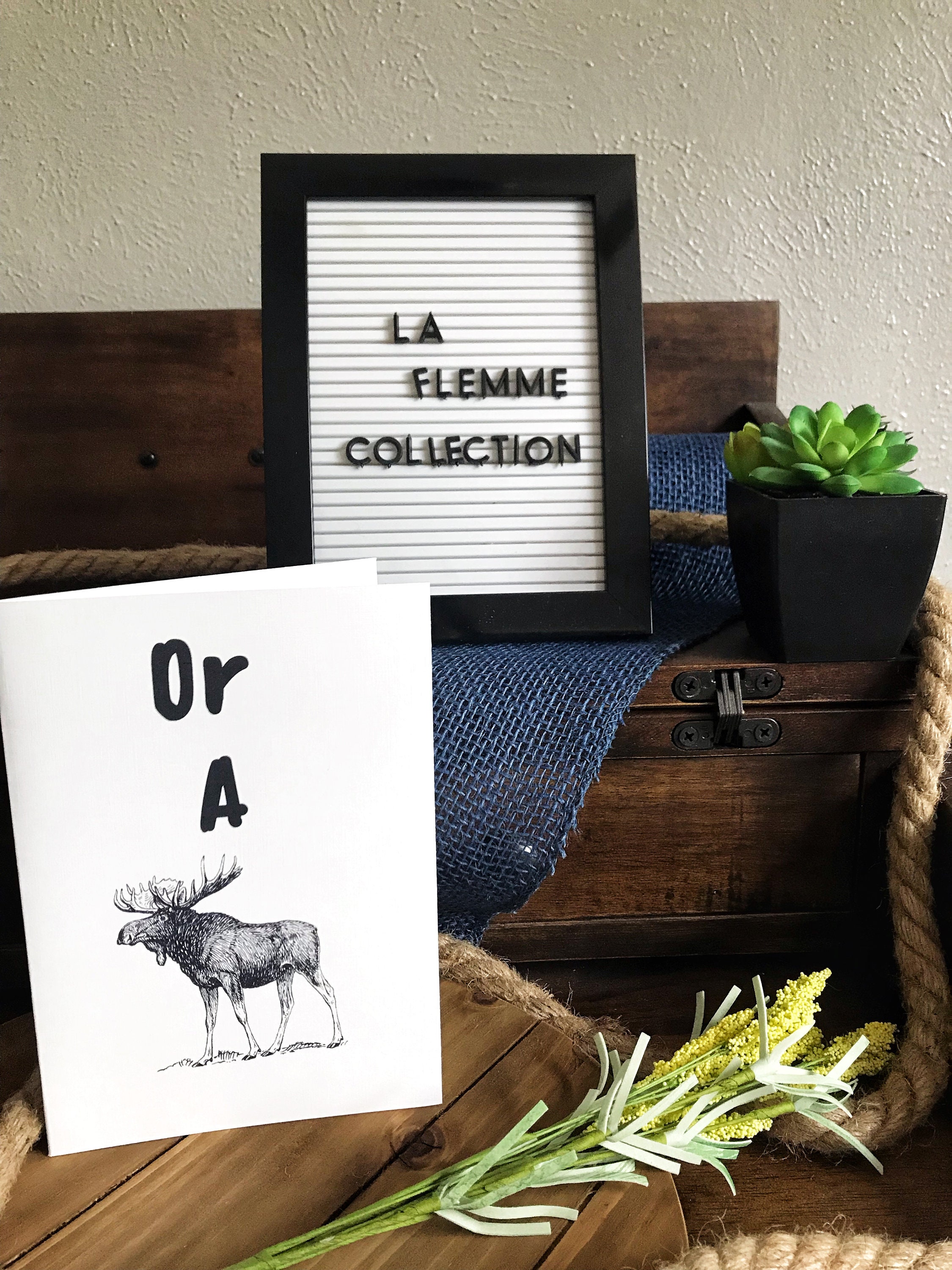 Or A Moose, Latin Mass Greeting Card, White Linen, 5x7 - Etsy