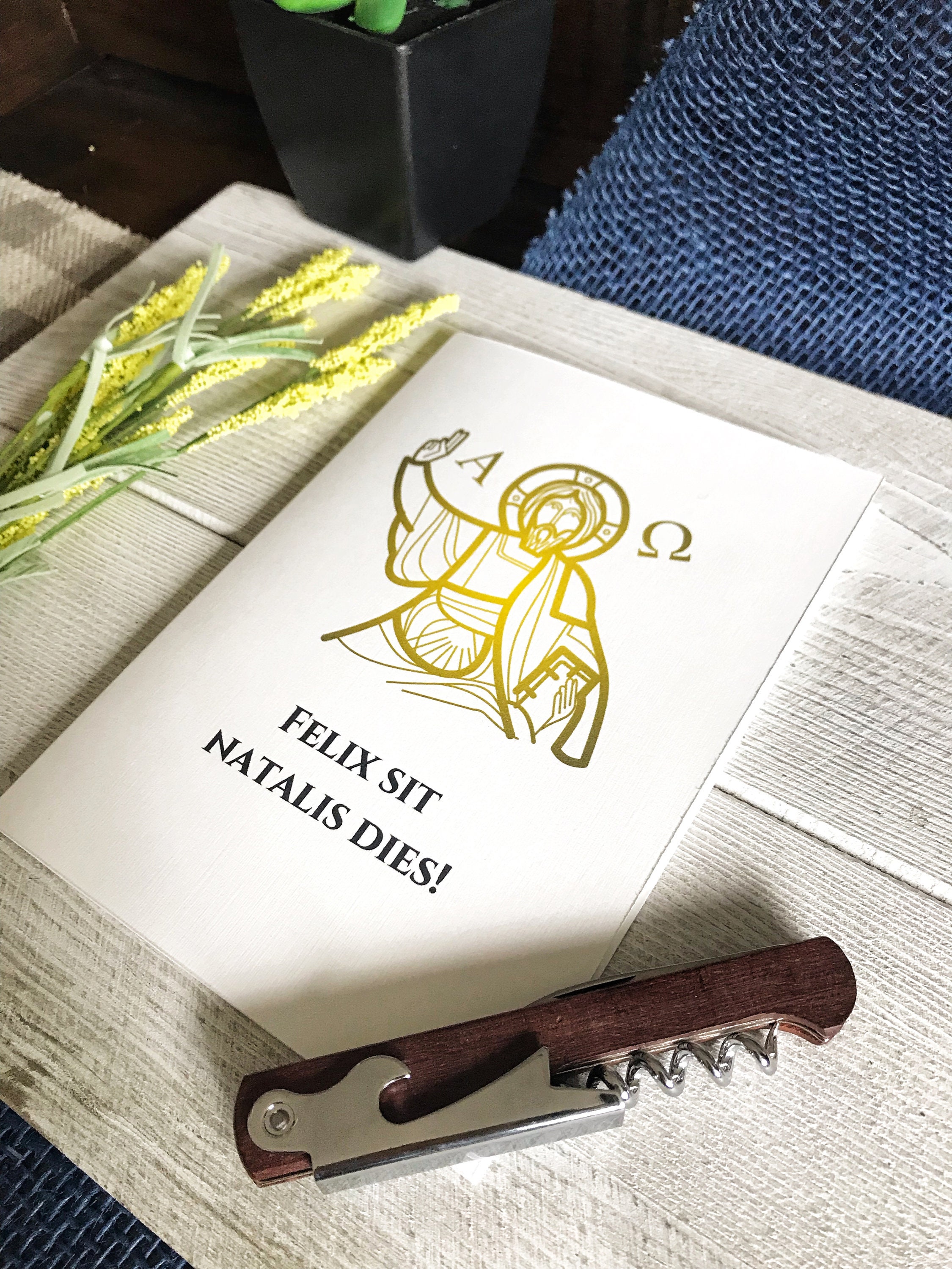 Latin Birthday Card, Blank Interior, 5x7 - Etsy