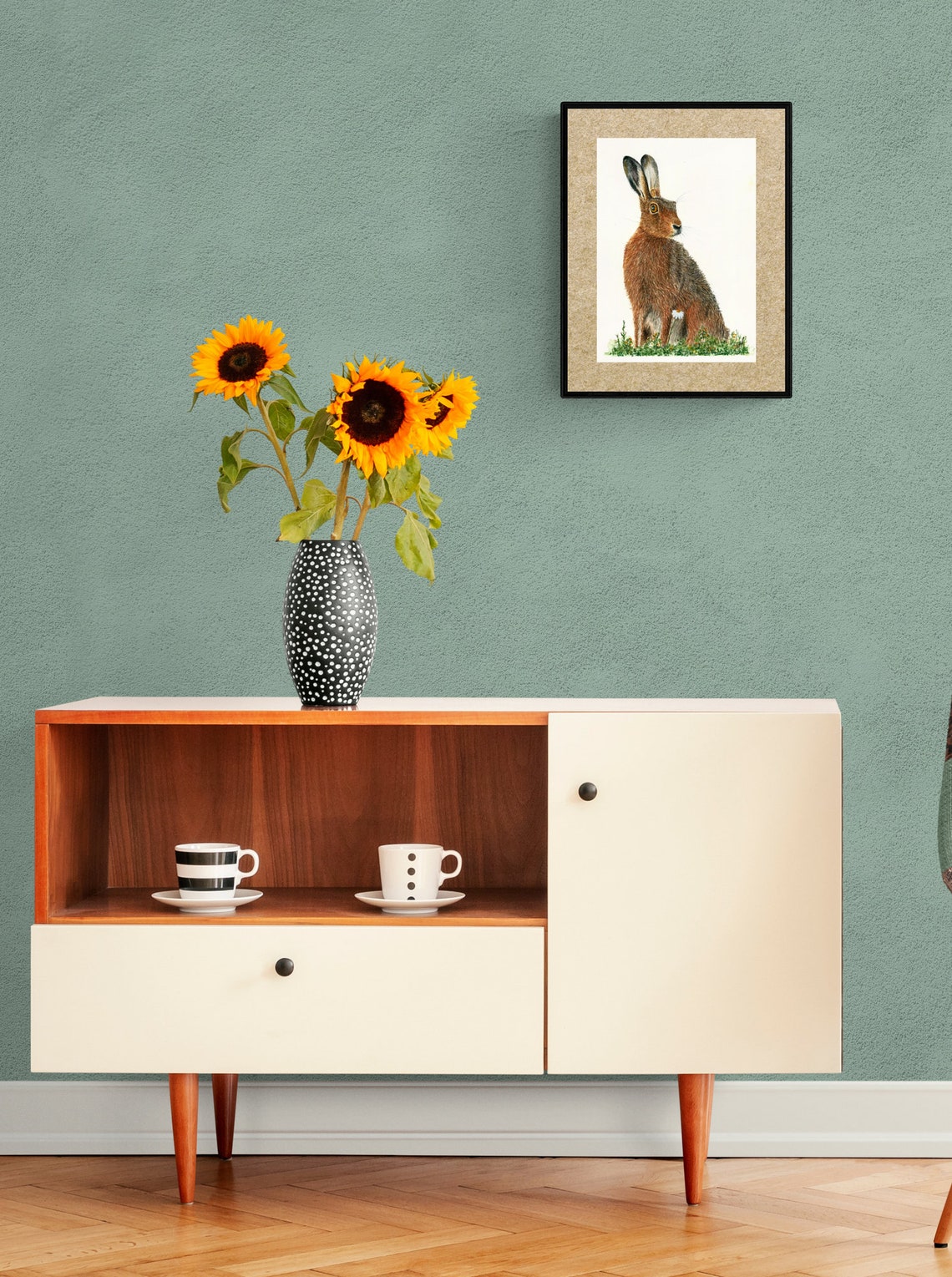 Hare Stare. Watercolour Painting of a Brown Hare - Etsy