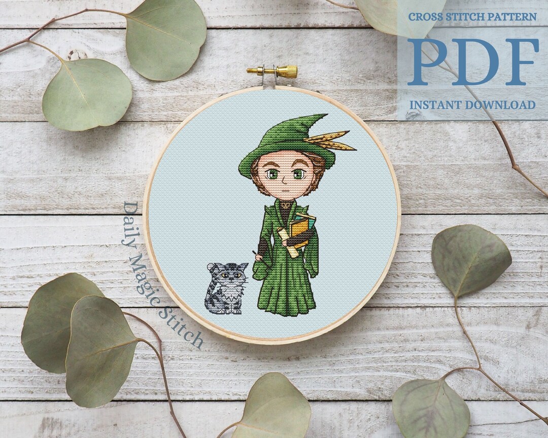 Magic Cross Stitch Pattern Witch Embroidery Gift Geek Cross Stitch ...