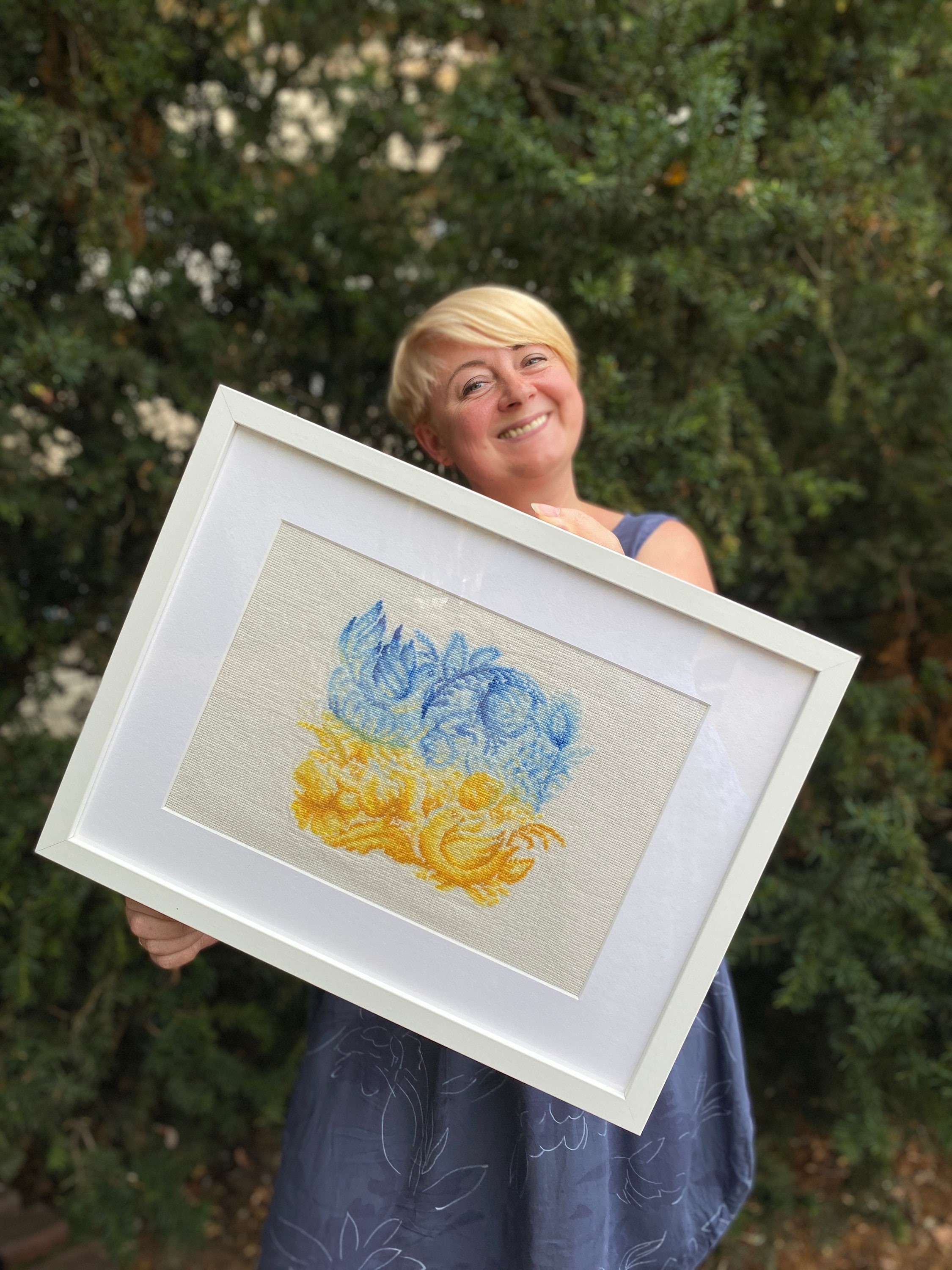 Ukraine Ornament Flag Cross Stitch Pattern Folk Bird Cross Stitch ...