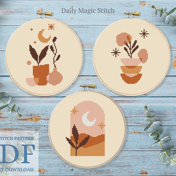 Cross Stitch Style Art - Etsy
