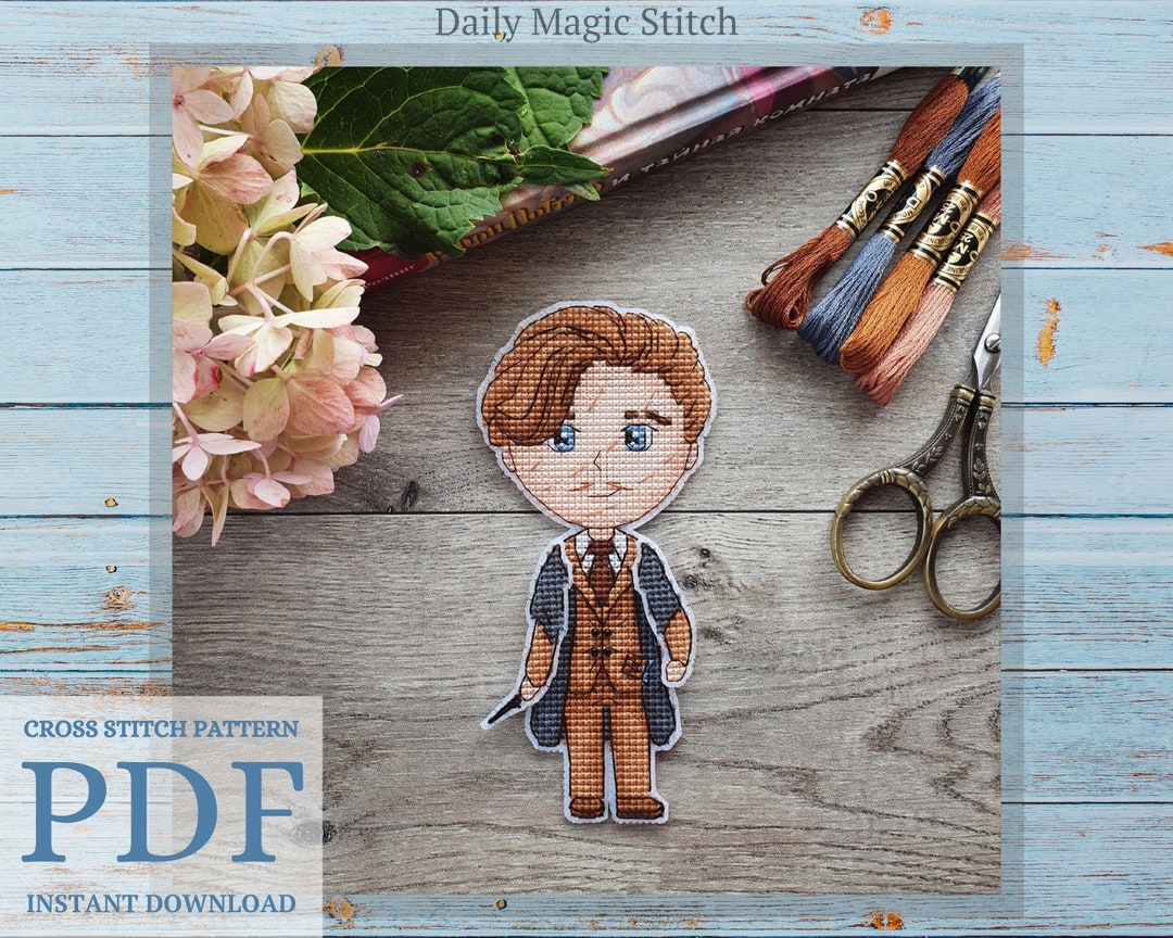 Dark Arts Wizard Master the Two-sided Figure Cross Stitch Pattern ...