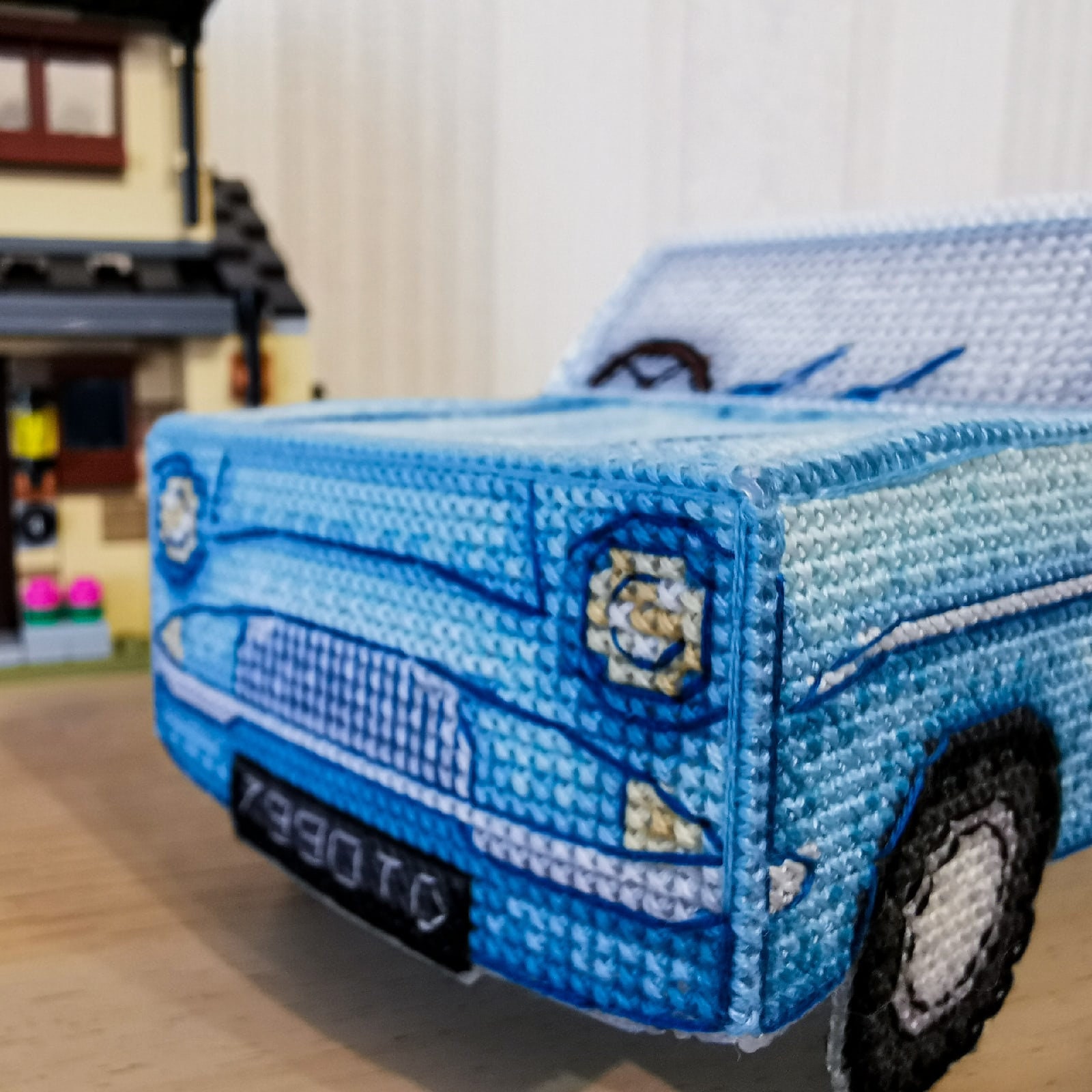 Ford Cross Stitch Pattern, Magic Blue Car 3D Embroidery Model Toy for ...