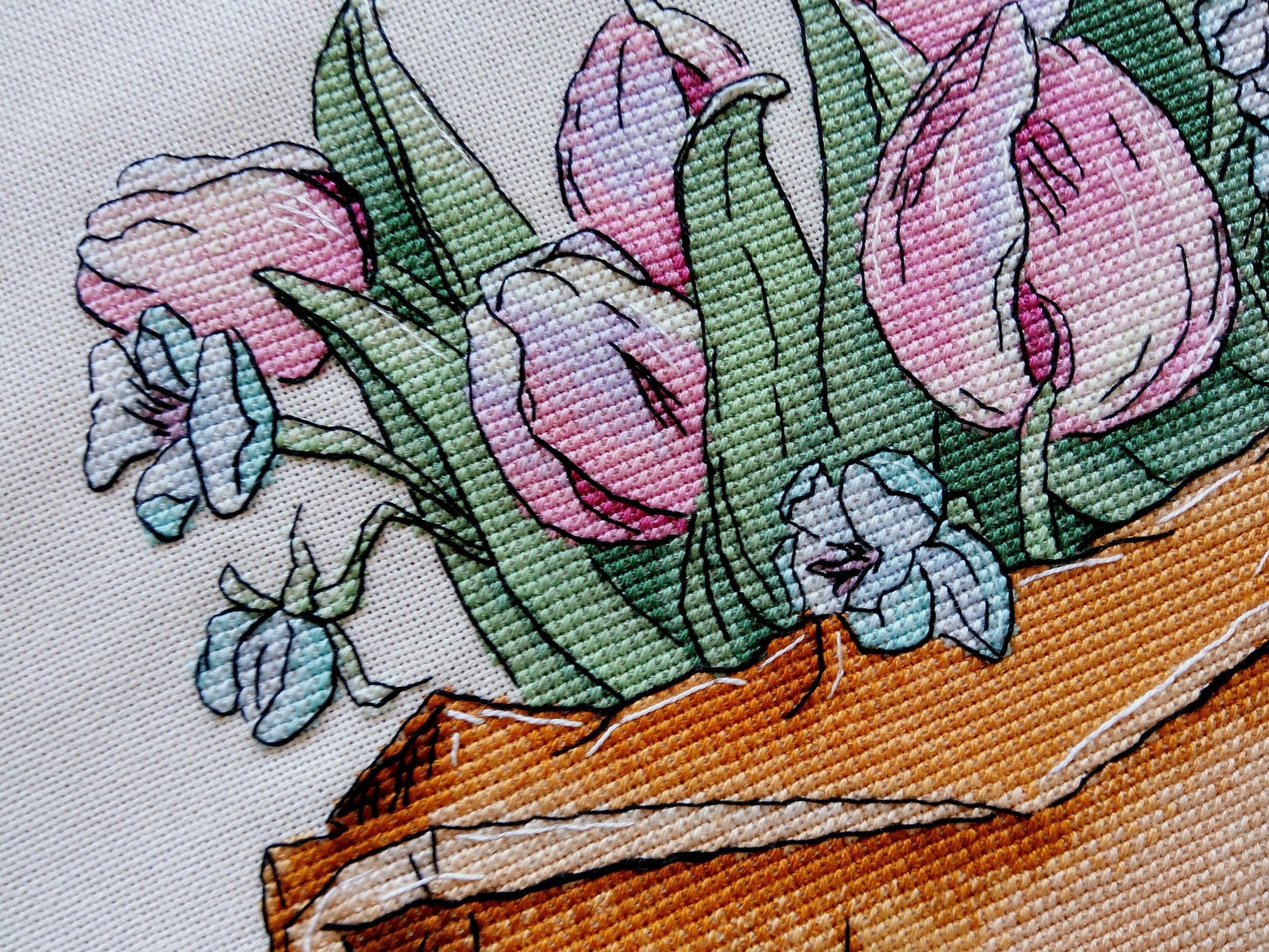 Tulip Cross Stitch Pattern Flower Cross Stitch Botanical - Etsy