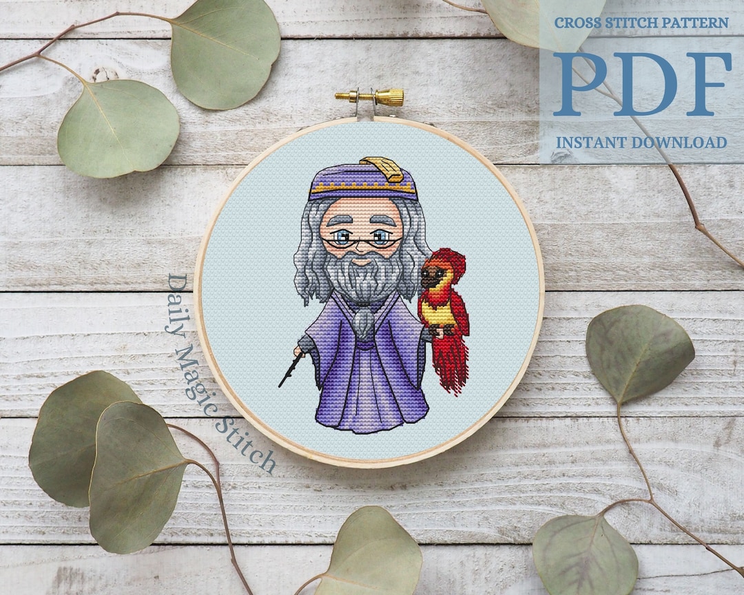 Magic Cross Stitch Pattern Wizard Embroidery Geek Cross Stitch Fandom ...