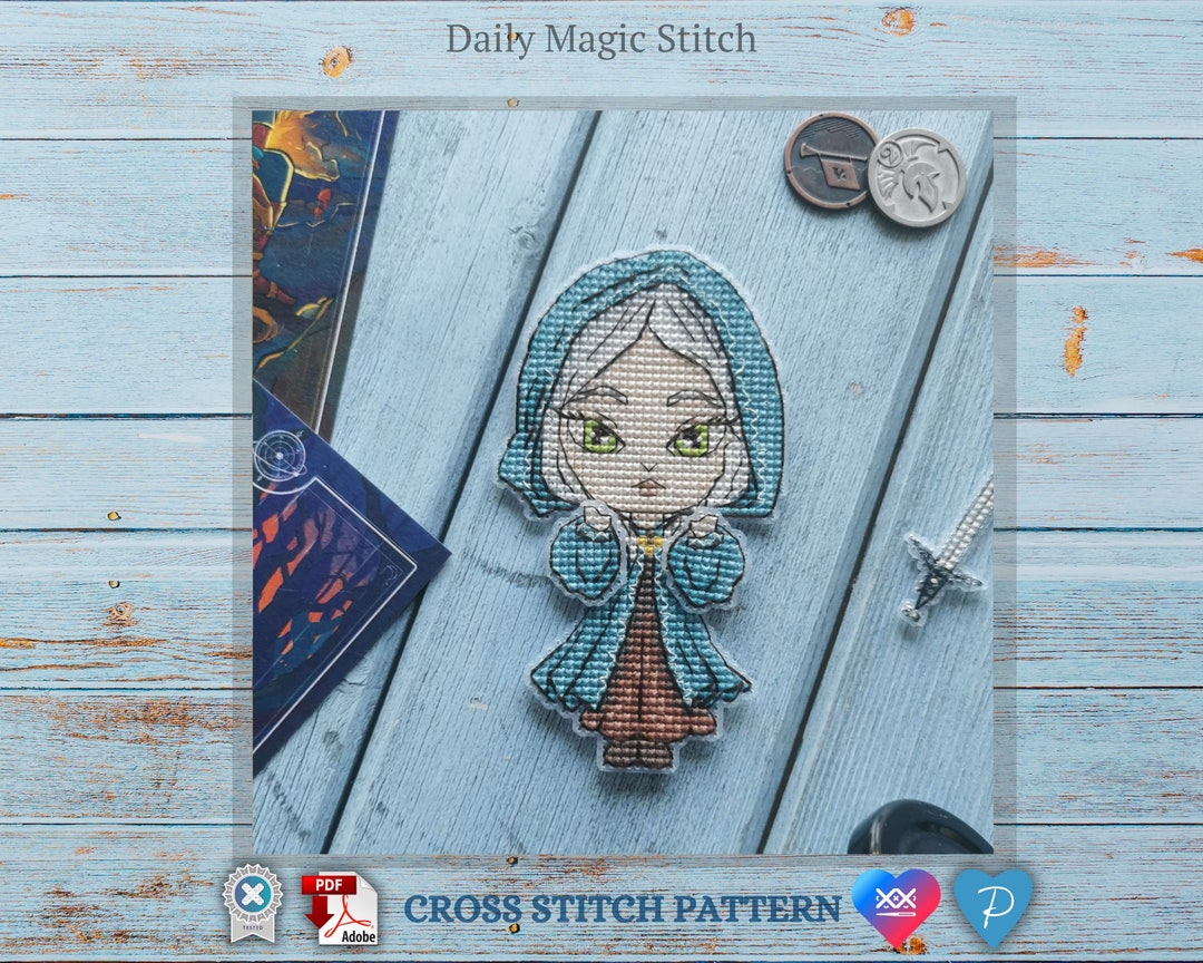 Princess Cross Stitch Pattern Witcher TV Show Girl Cross Stitch 3D ...
