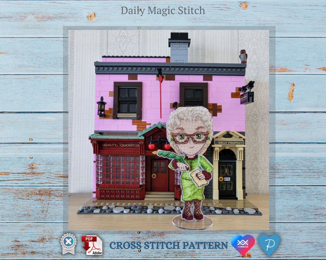 Witch Cross Stitch Pattern Villain Cross Stitch Magic Journalist ...