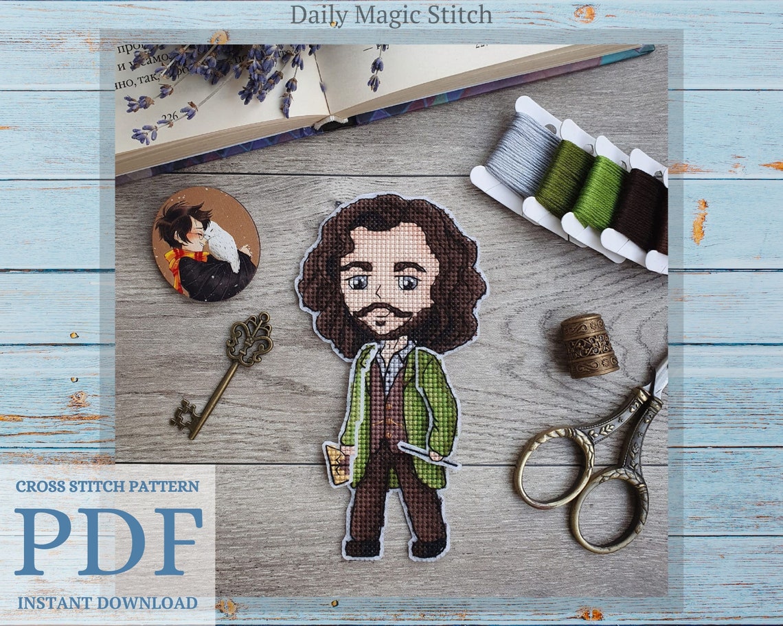 Black Wizard Cross Stitch Pattern * Fandom Cross Stitch * Magic Figure ...